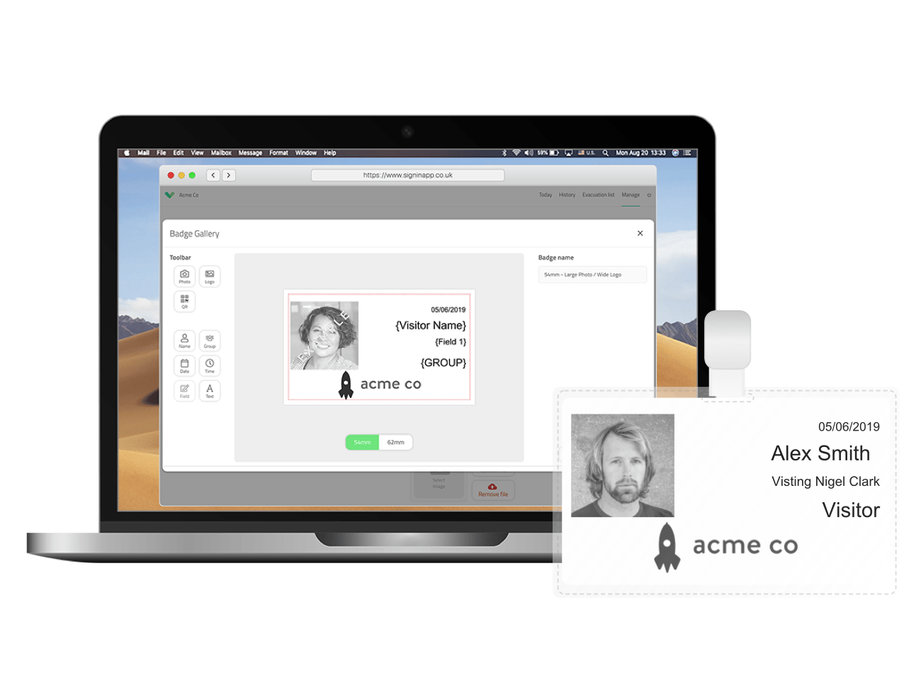 Custom Visitor Badges | Easy Badge Builder | Enhance Security | Brand Name